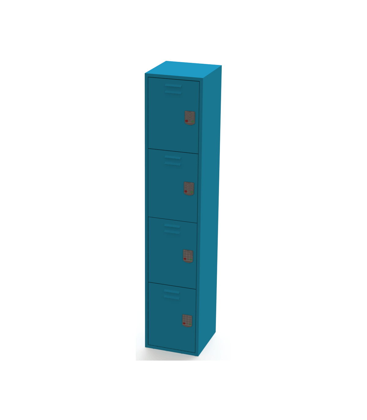 Locker Metalico de 4 Puertas con chapa combinación digital Modelo LK04-D